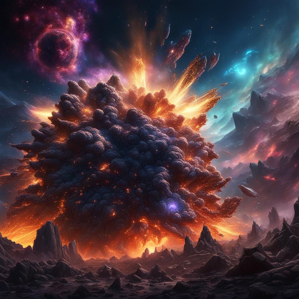 Galaxy Explosion - AI Generated Artwork - NightCafe Creator