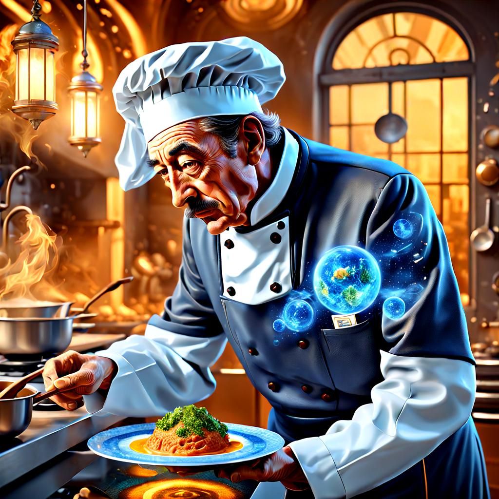 A Time-Traveling Chef in a Futuristic kitchen - AI Generated Artwork ...