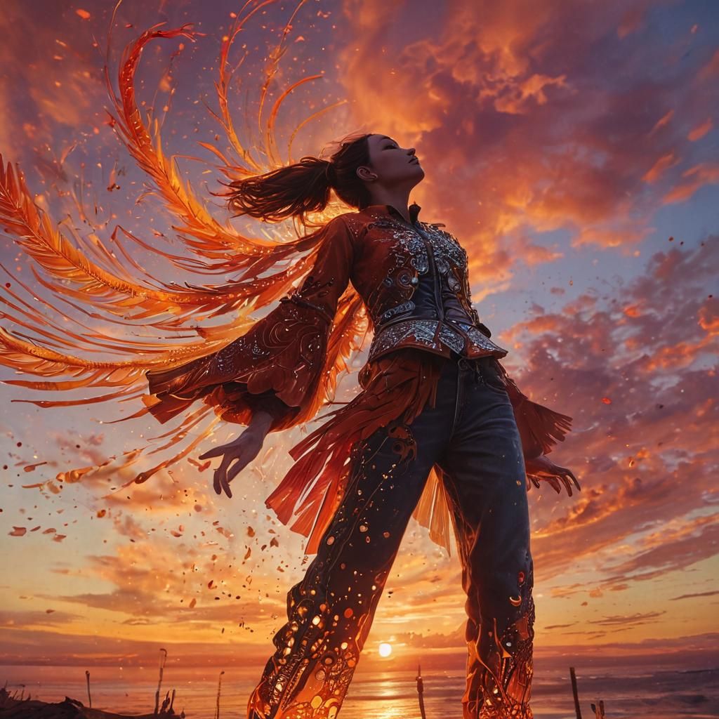 Sunset Spirit; Set it Free - AI Generated Artwork - NightCafe Creator