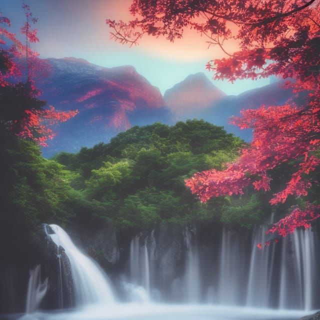 Spring landscape - AI Generated Artwork - NightCafe Creator