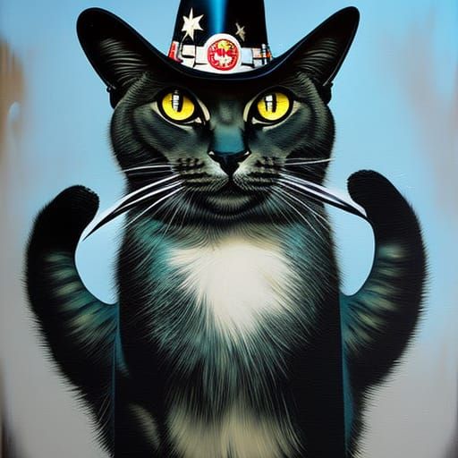 Magic warlock cat - AI Generated Artwork - NightCafe Creator