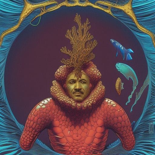 Gustave doré captain nemo sea fish coral - AI Generated Artwork ...