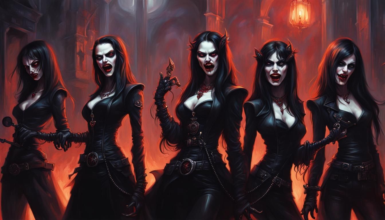 vamp chicks - AI Generated Artwork - NightCafe Creator