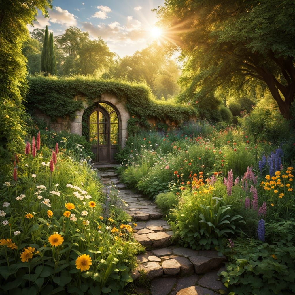 A lush, overgrown secret garden - A lush, overgrown secret ...