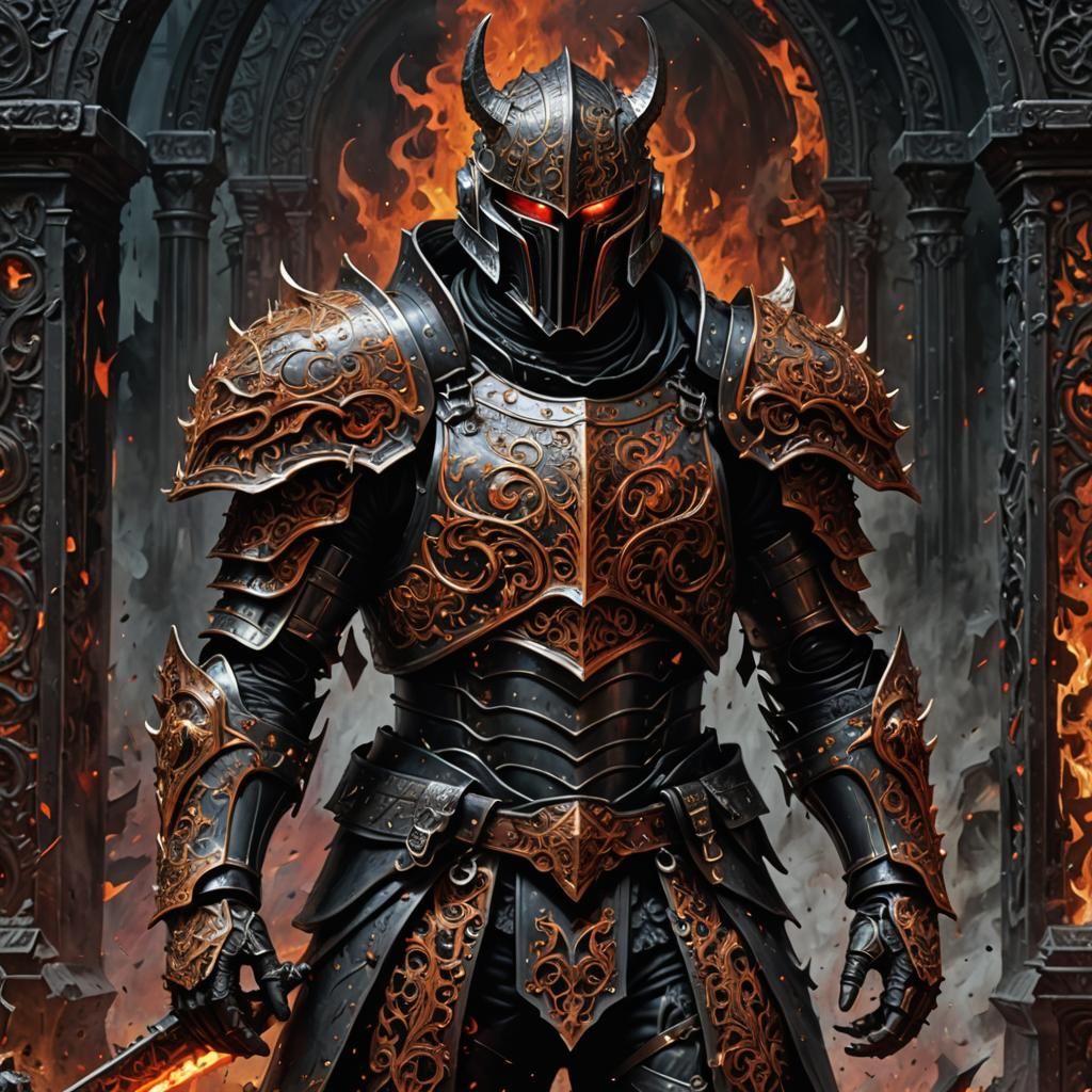 Hell knight, STYLE: action painting - AI Generated Artwork - NightCafe ...