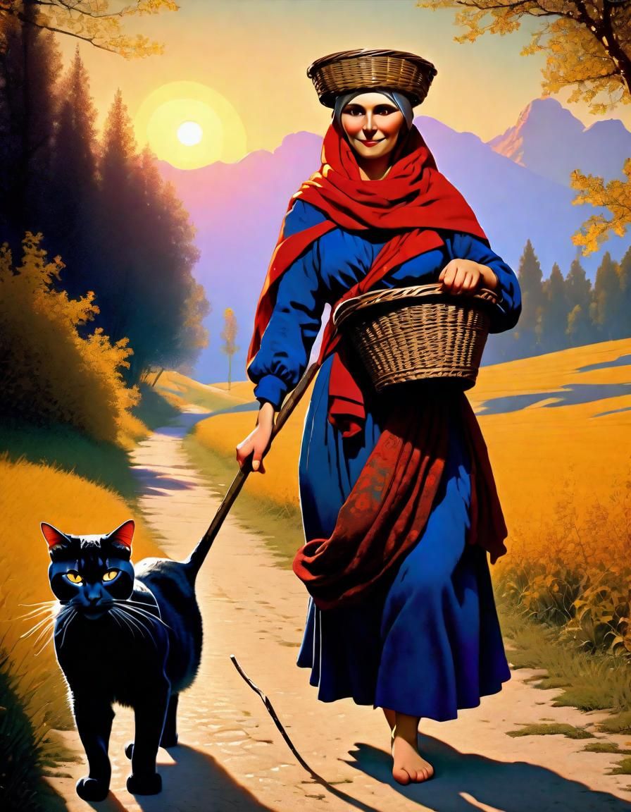 Babushka Cat ⁷ - AI Generated Artwork - NightCafe Creator