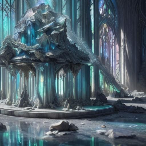 Labradorite Crystal Castle& fantasycore fantasy dreamcore iridescent ...