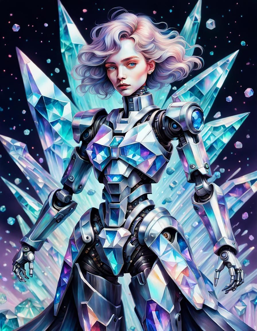 Robot Crystal - AI Generated Artwork - NightCafe Creator