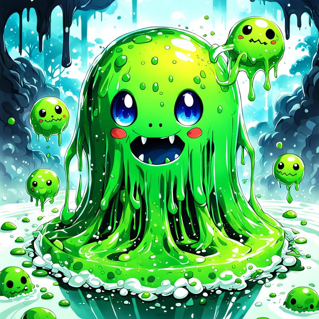 Cute Slime - AI Generated Artwork - NightCafe Creator