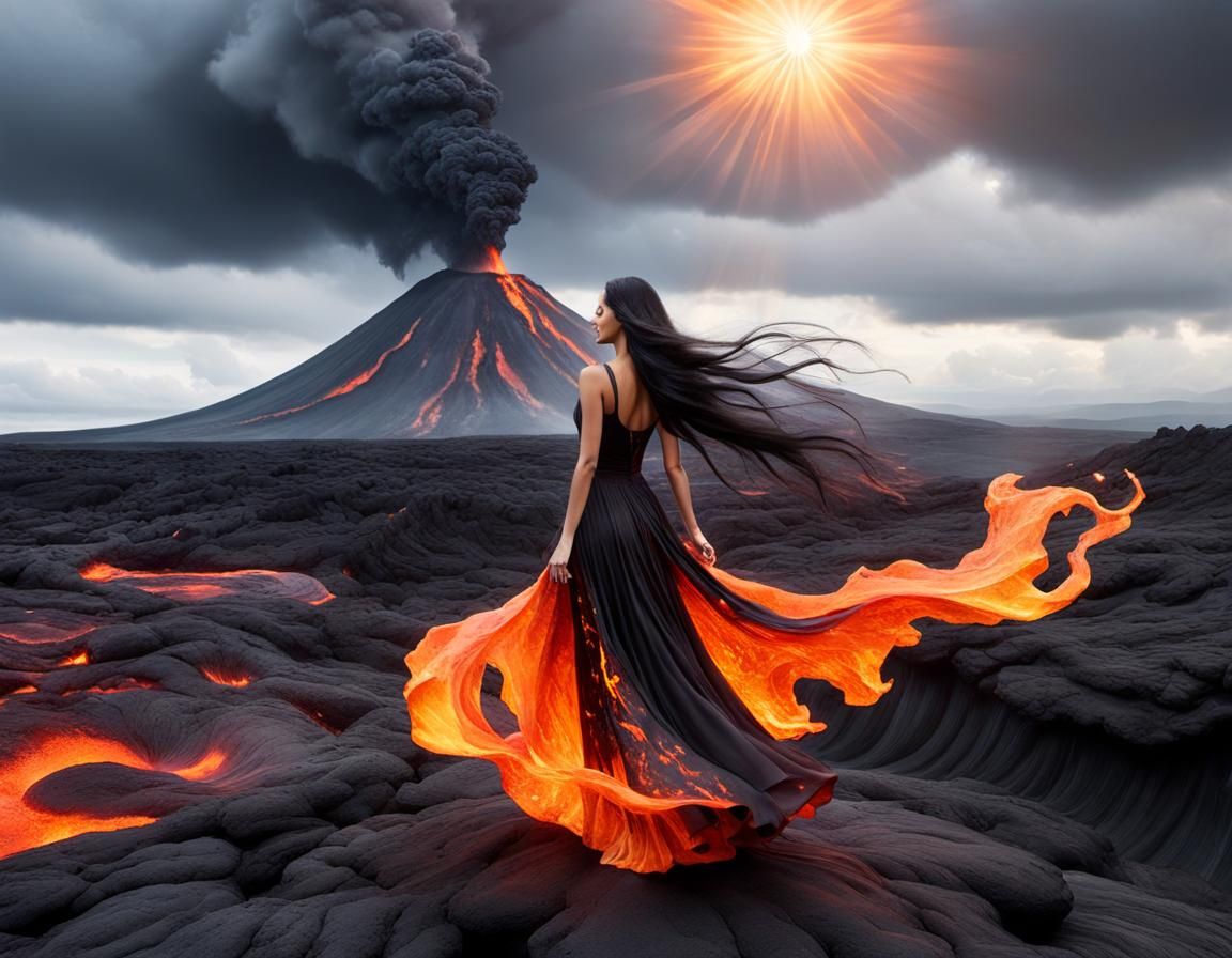 COUTURE - LAVA DRESS - AI Generated Artwork - NightCafe Creator