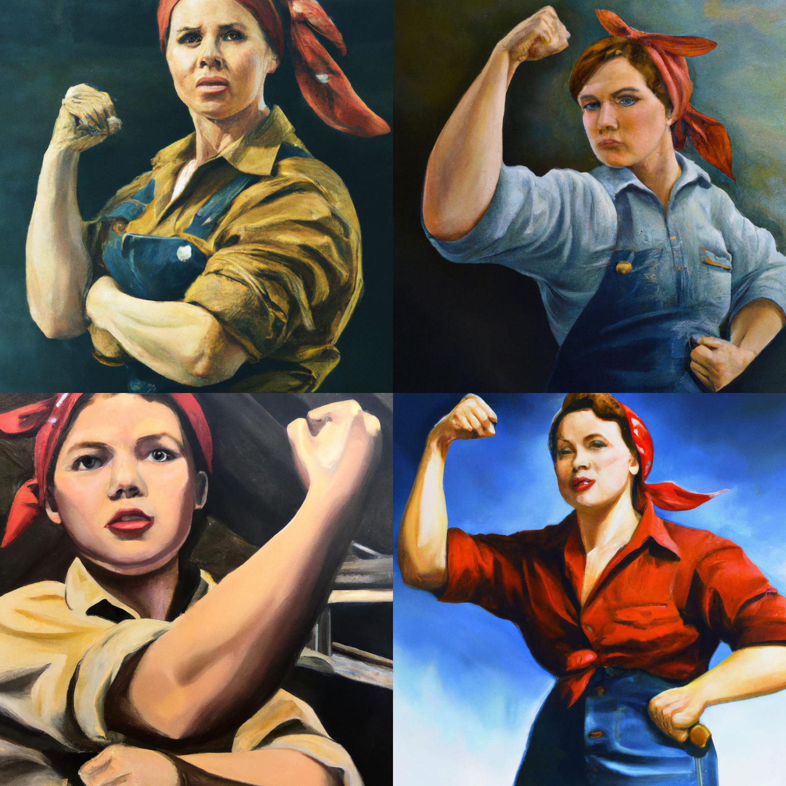 Rosie the riveter. Inspirational and strong. - AI Generated Artwork ...