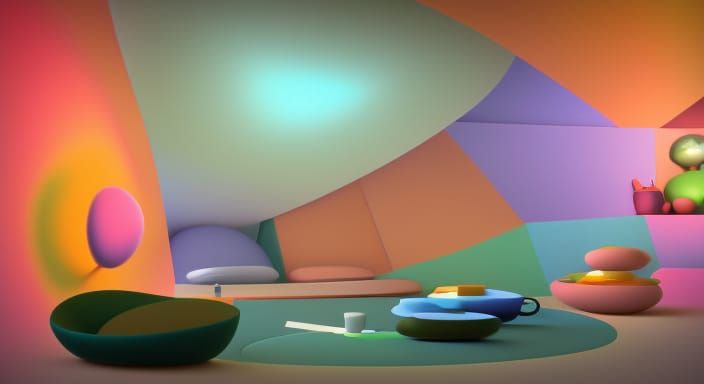 colors and shapes to represent ambient light to inspire relaxation and ...