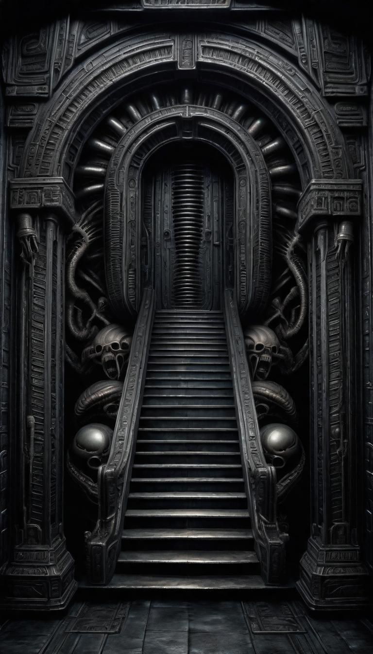 Giger Door - AI Generated Artwork - NightCafe Creator