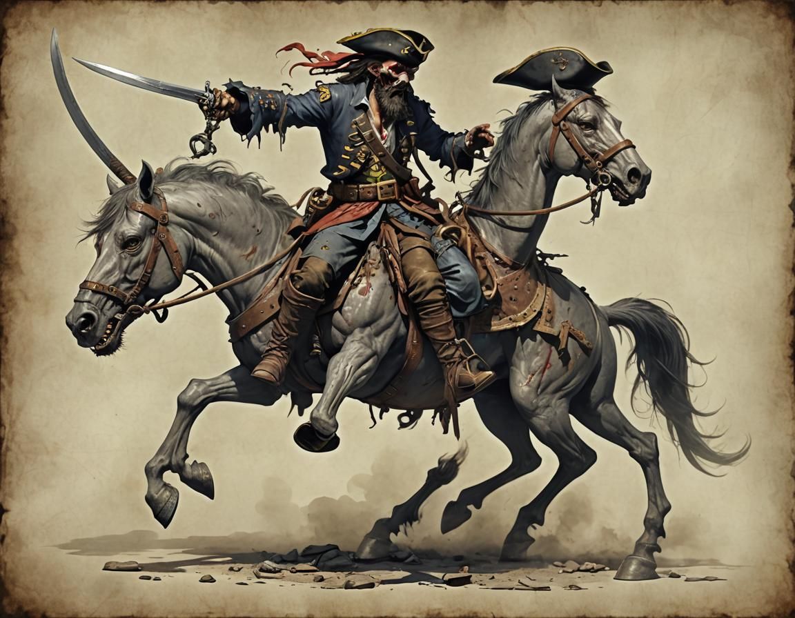 it's difficult to generate a zombie centaur pirate - AI Generated ...
