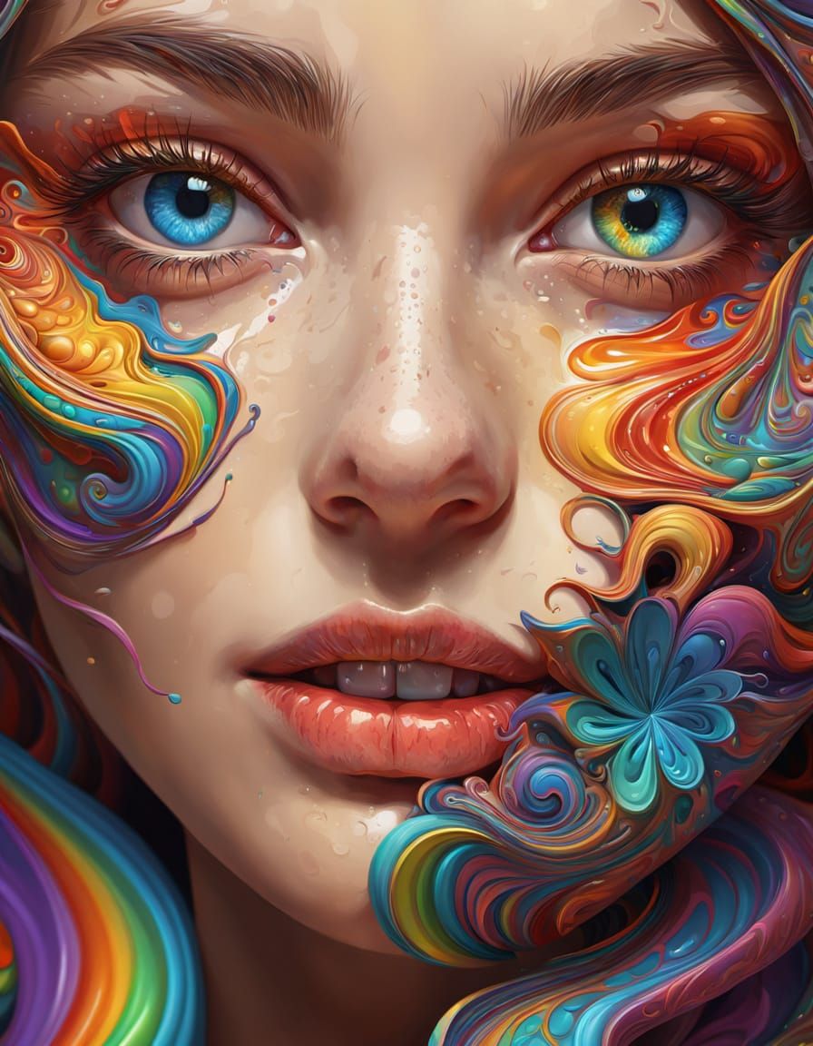 an accurate polished marble, hand carved python in shimmering rainbow ...