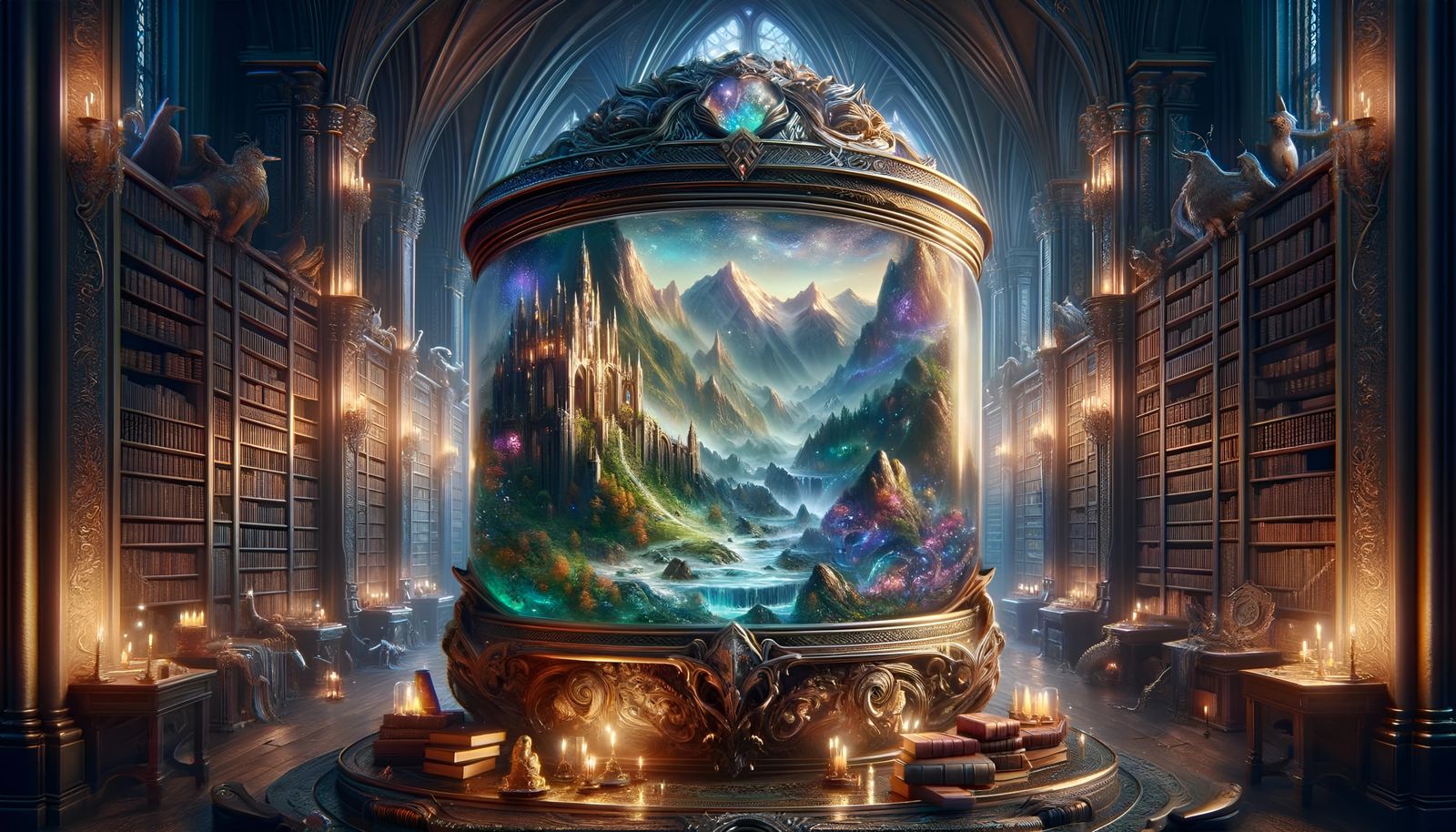 Enchanted Library - AI Generated Artwork - NightCafe Creator
