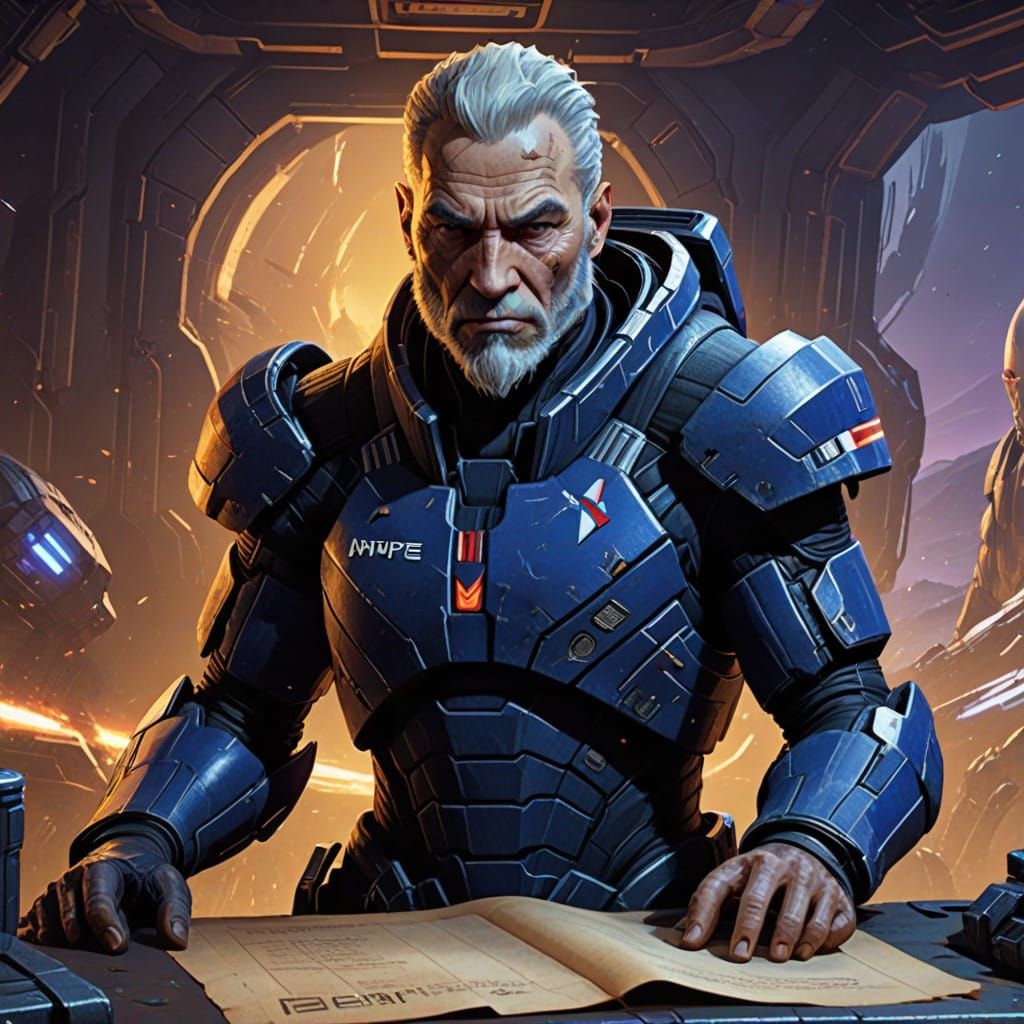 Aged Sage Clings to Tattered Scroll - AI Art