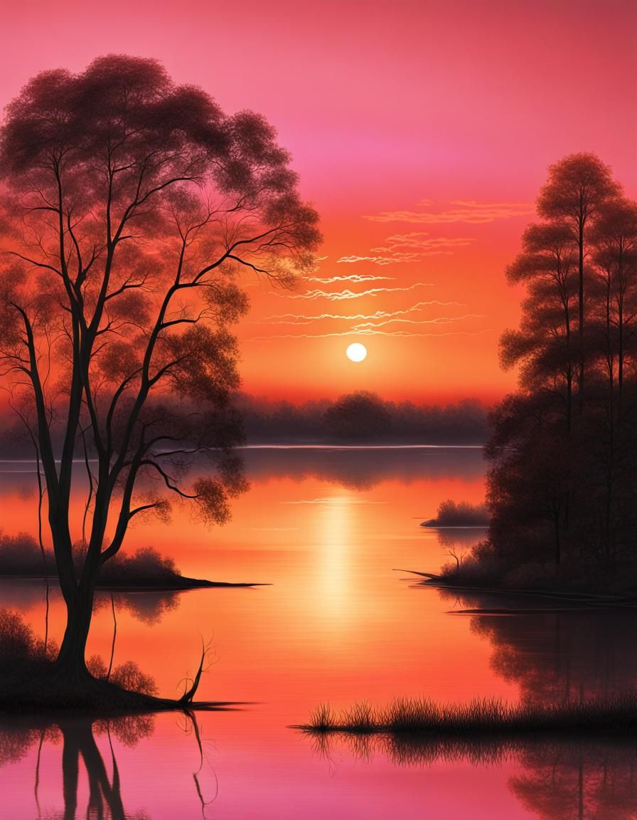 Mesmerizing Sunset - AI Generated Artwork - NightCafe Creator