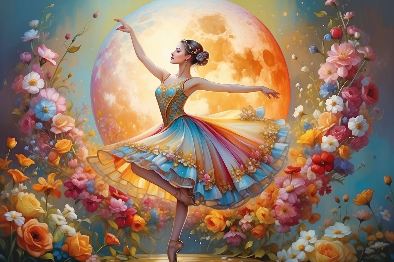 Ballerina In The Flowers - AI Generated Artwork - NightCafe Creator