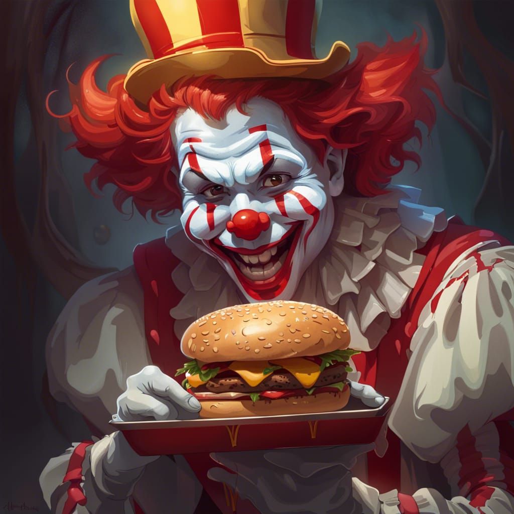 My Version of Mcdonald's Clown - AI Generated Artwork - NightCafe Creator