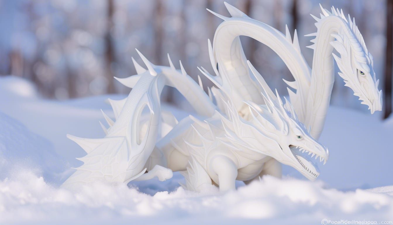 Snowdragon - AI Generated Artwork - NightCafe Creator