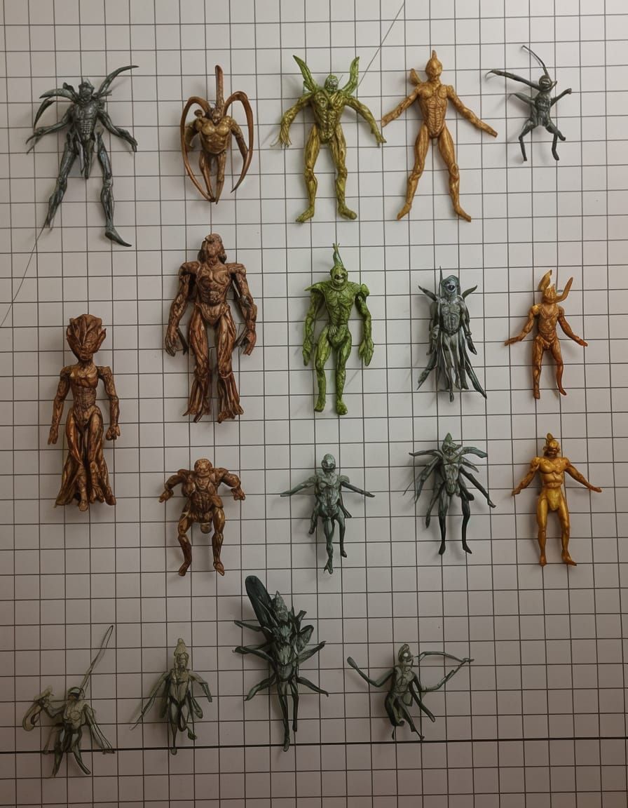 Creepy Retro Sci-Fi Clay Model Monsters - AI Art