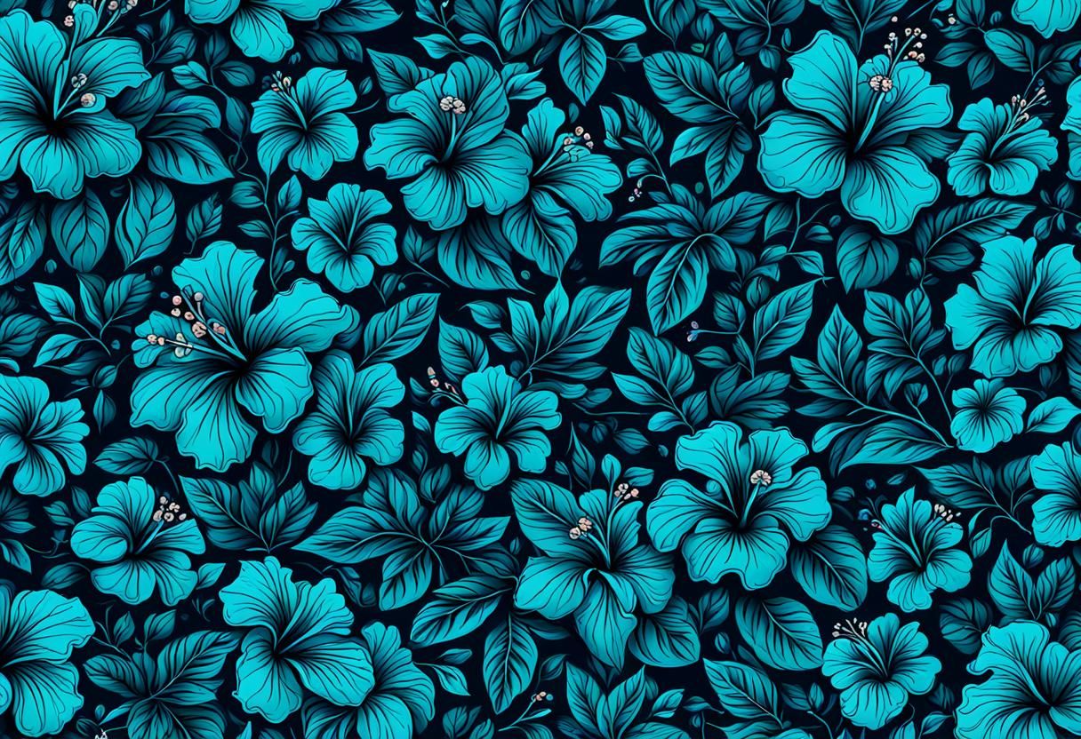 Extremely beautiful and vibrant red hibiscus flowers coquetteish cute style repeating pattern ...