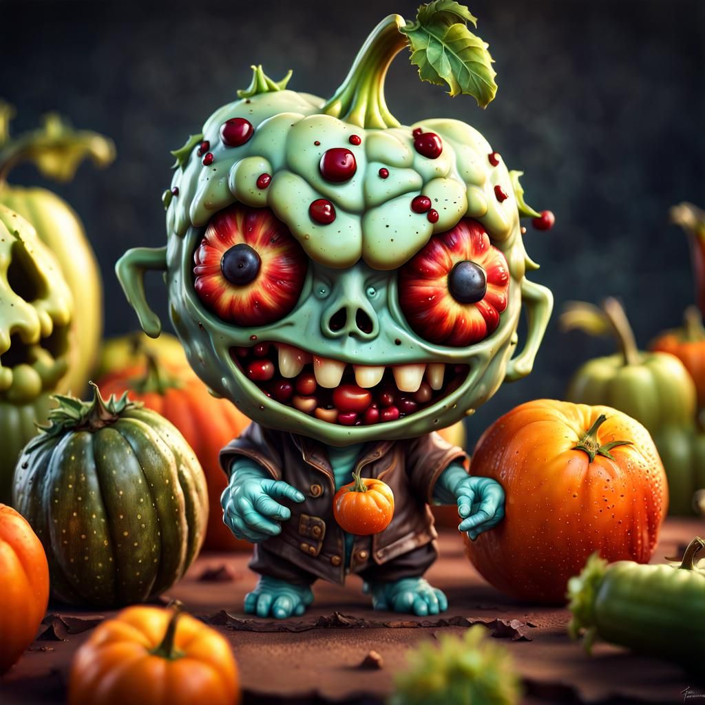 Zombie Vegetables - AI Generated Artwork - NightCafe Creator