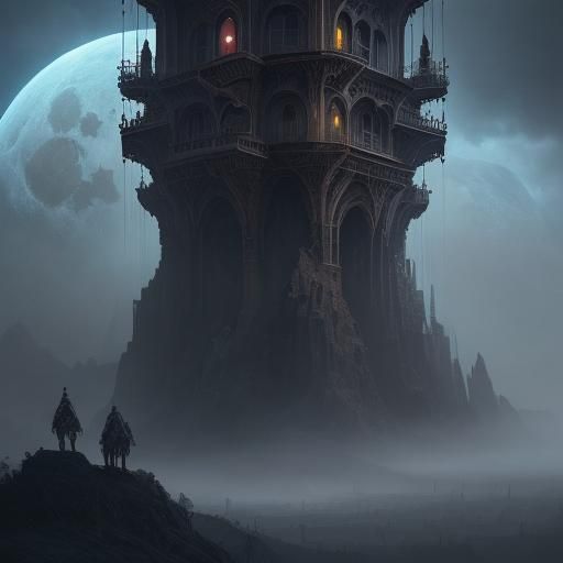 Moon Tower - AI Generated Artwork - NightCafe Creator