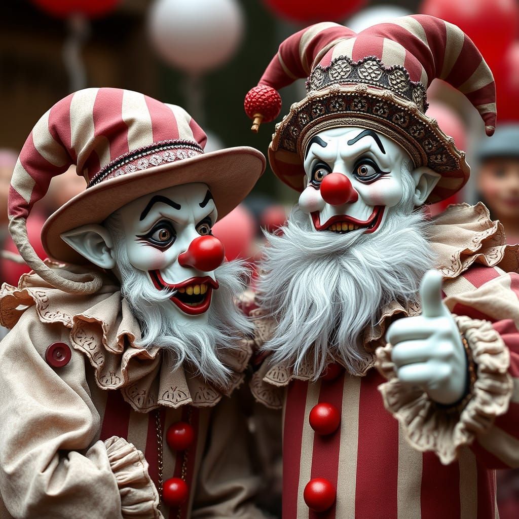 magic jesters - Whimsical Court Jesters in Majestic Attire