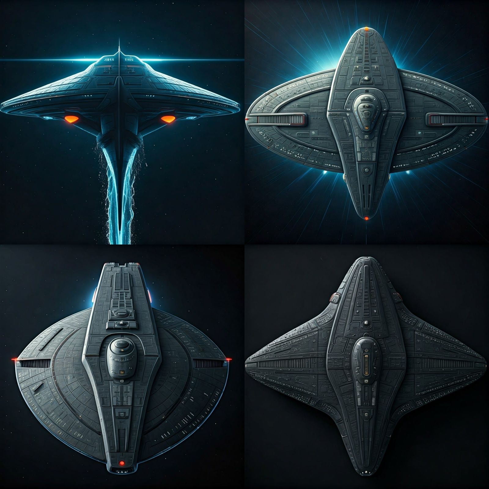 Epic Black and White Star Trek: DS9 Starship Cinem... - AI Art