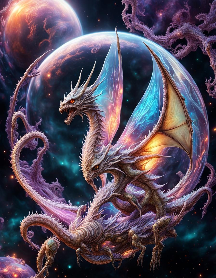 Alien Fairy Dragon - AI Generated Artwork - NightCafe Creator