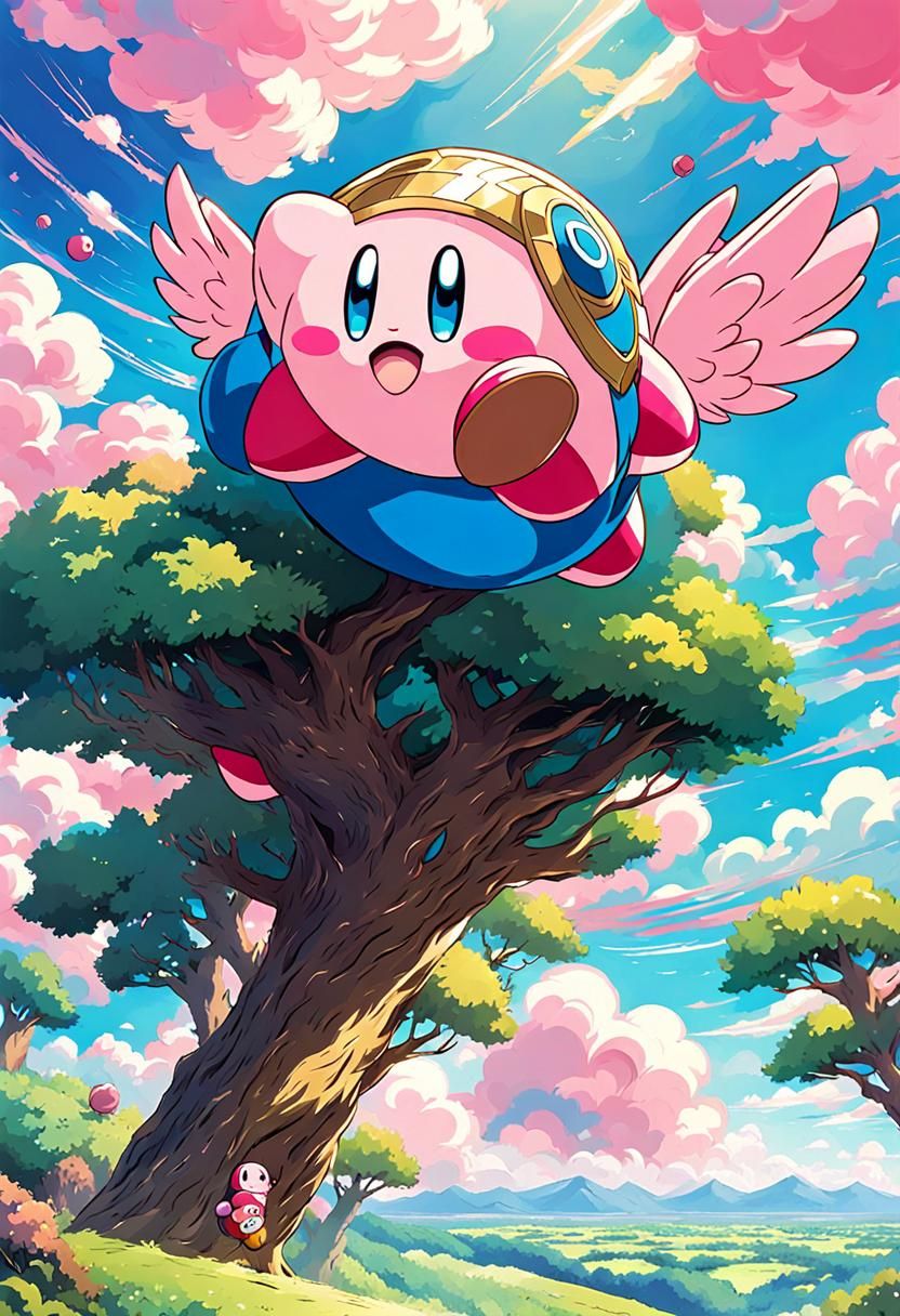 Flying Kirby 2 - AI Generated Artwork - NightCafe Creator