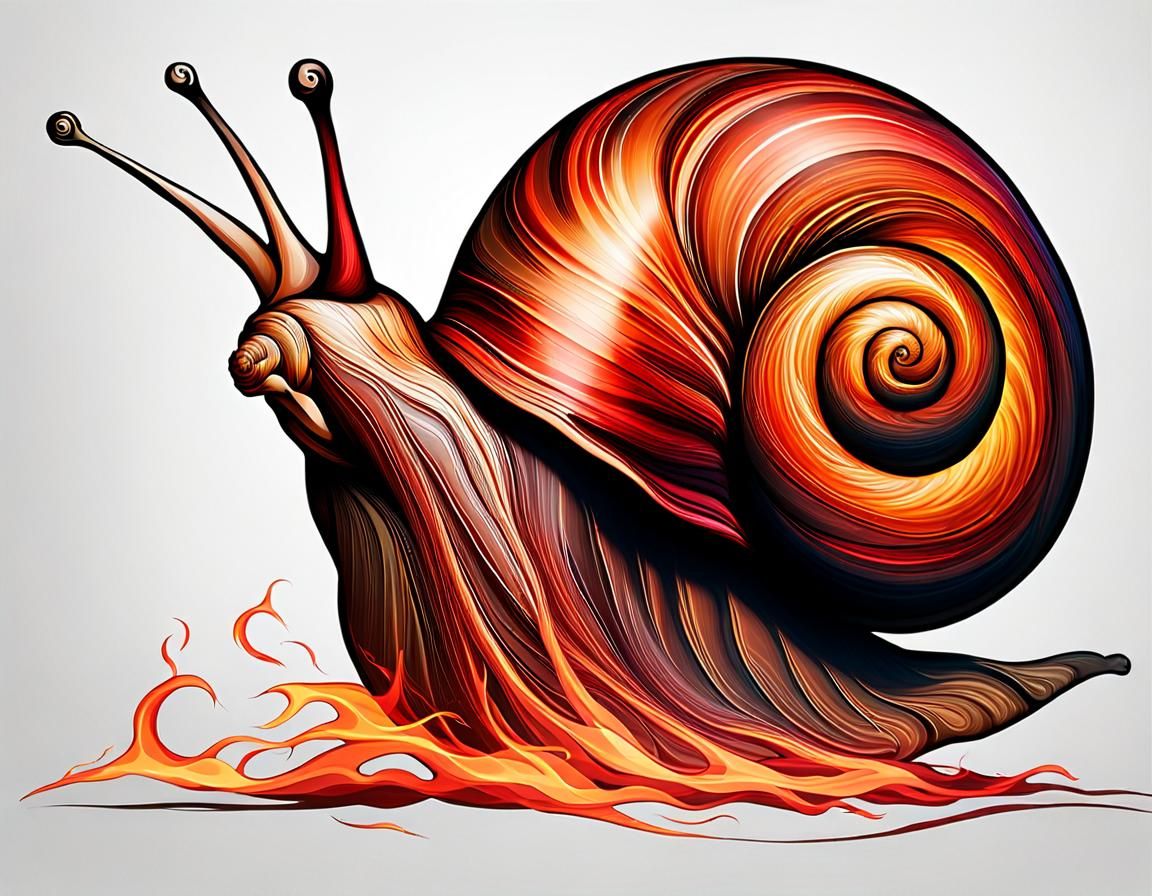 Fire snail 5 - AI Generated Artwork - NightCafe Creator