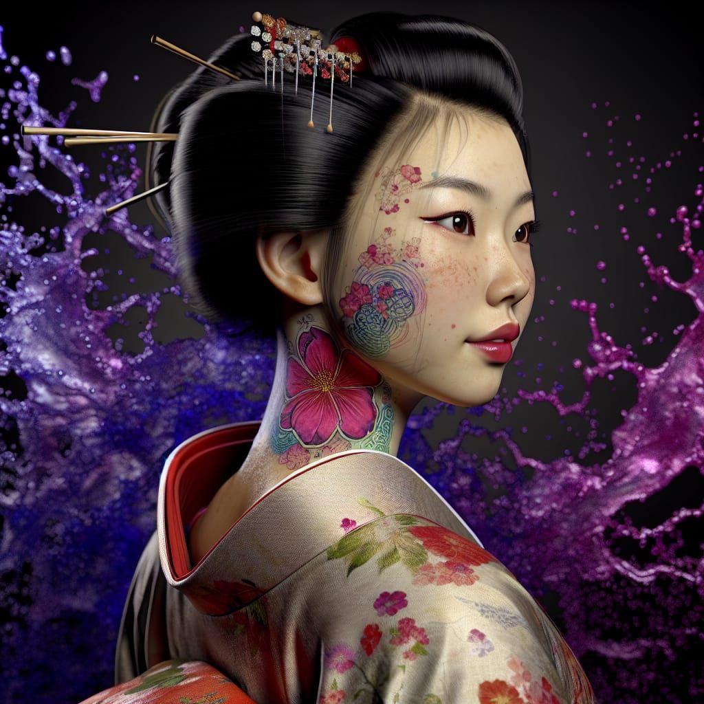 Geisha apprentice - AI Generated Artwork - NightCafe Creator