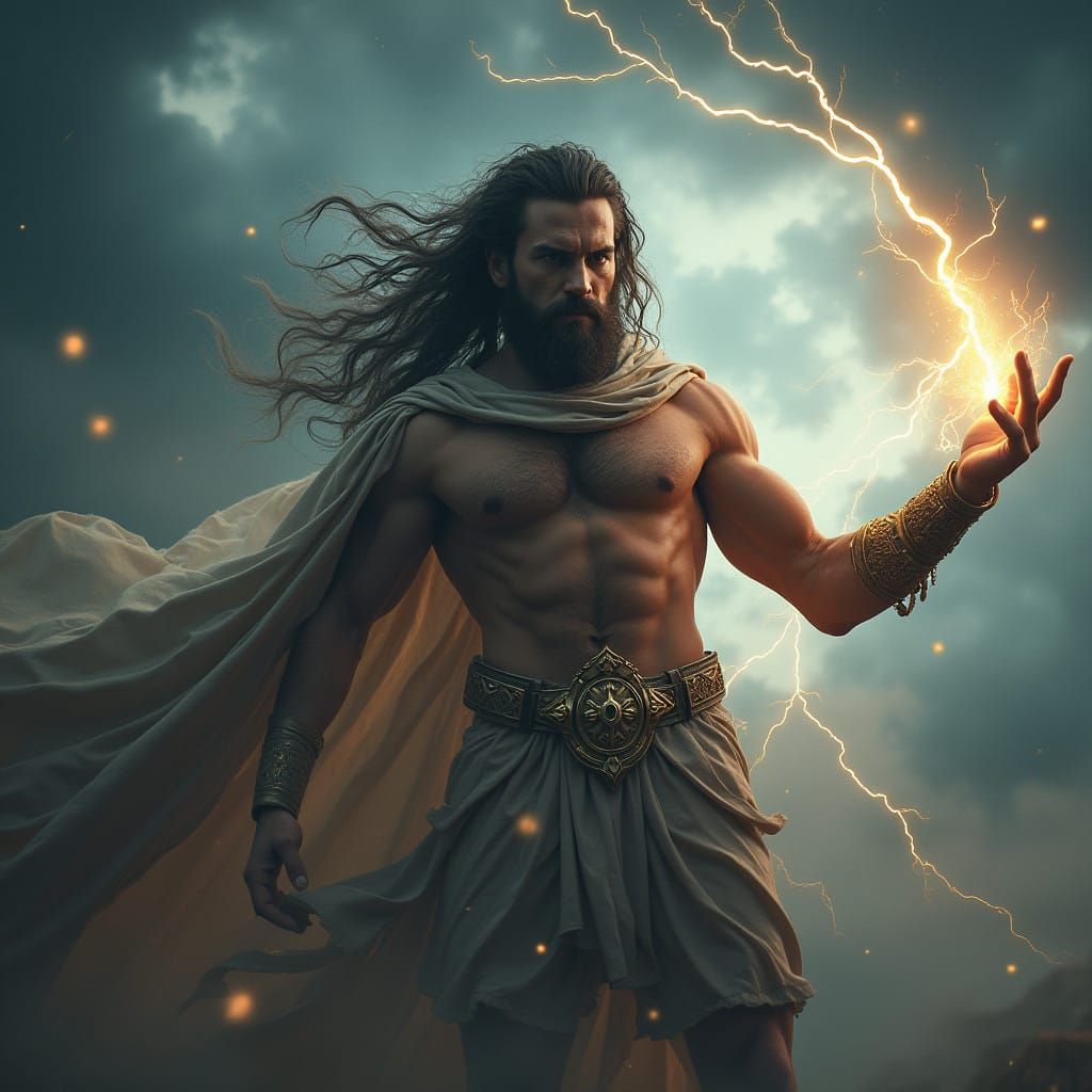 Deity of storms and destruction - Epic God of Lightning in C...