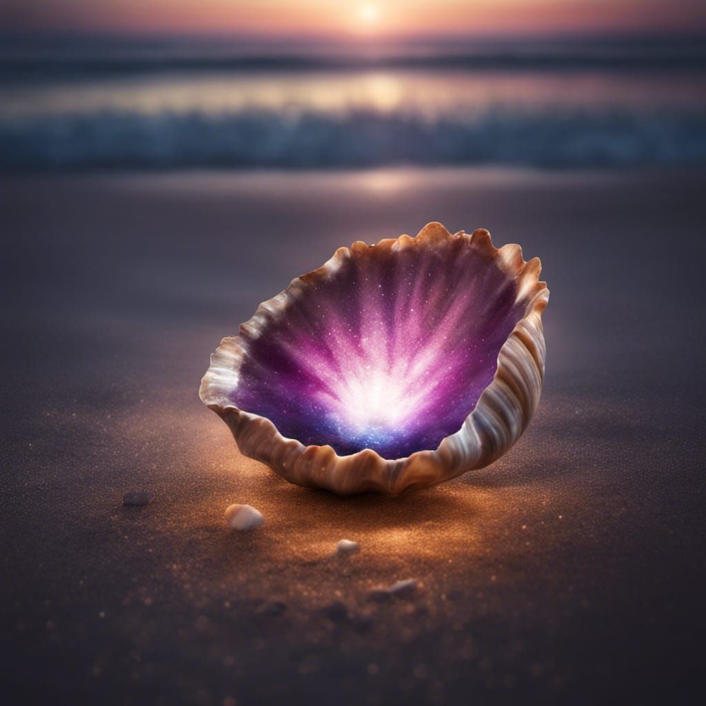 A Glowing Seashell - AI Generated Artwork - NightCafe Creator