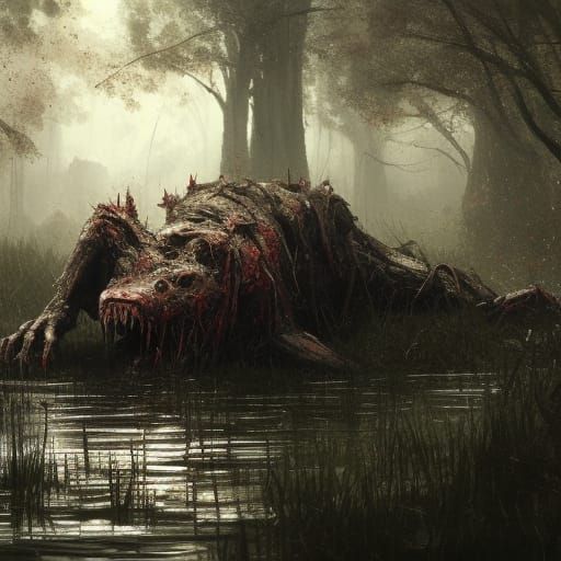 spooky swamp beast - AI Generated Artwork - NightCafe Creator