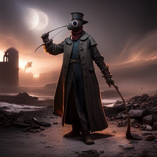 post apocalyptic plague doctor - AI Generated Artwork - NightCafe Creator