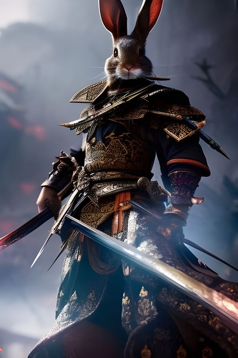 Ronin Rabbits 09 - AI Generated Artwork - NightCafe Creator