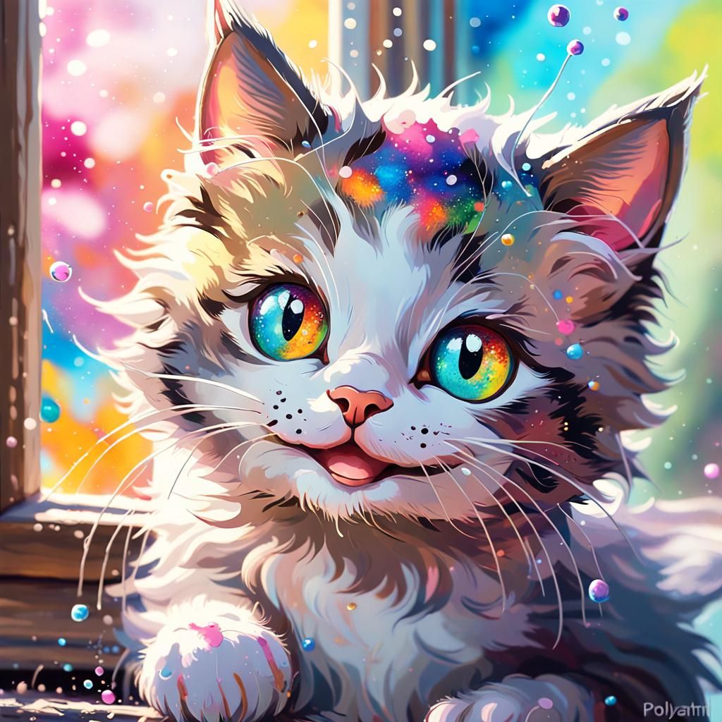 kitten smiling - AI Generated Artwork - NightCafe Creator