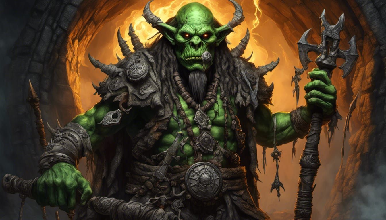 Corrupt Orc Shaman of the black sun - AI Generated Artwork - NightCafe ...