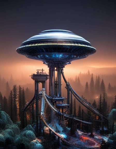 HD 3D Render of steampunk mechanical detailed chrome black strange ...