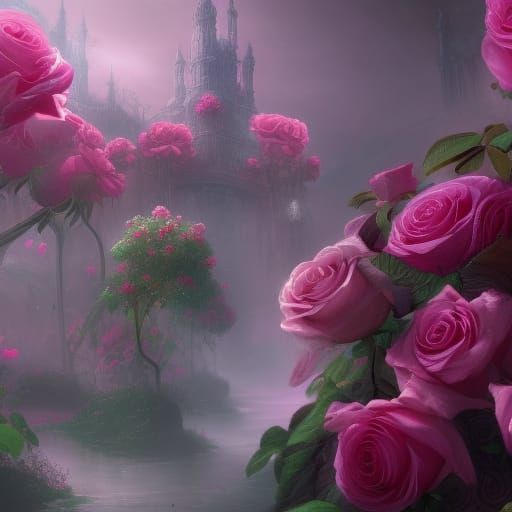 pink roses - AI Generated Artwork - NightCafe Creator