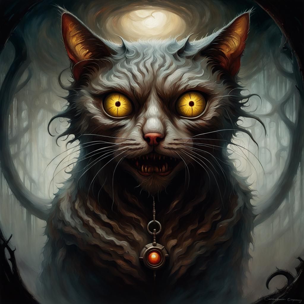 Nightmare Cat 2 - AI Generated Artwork - NightCafe Creator