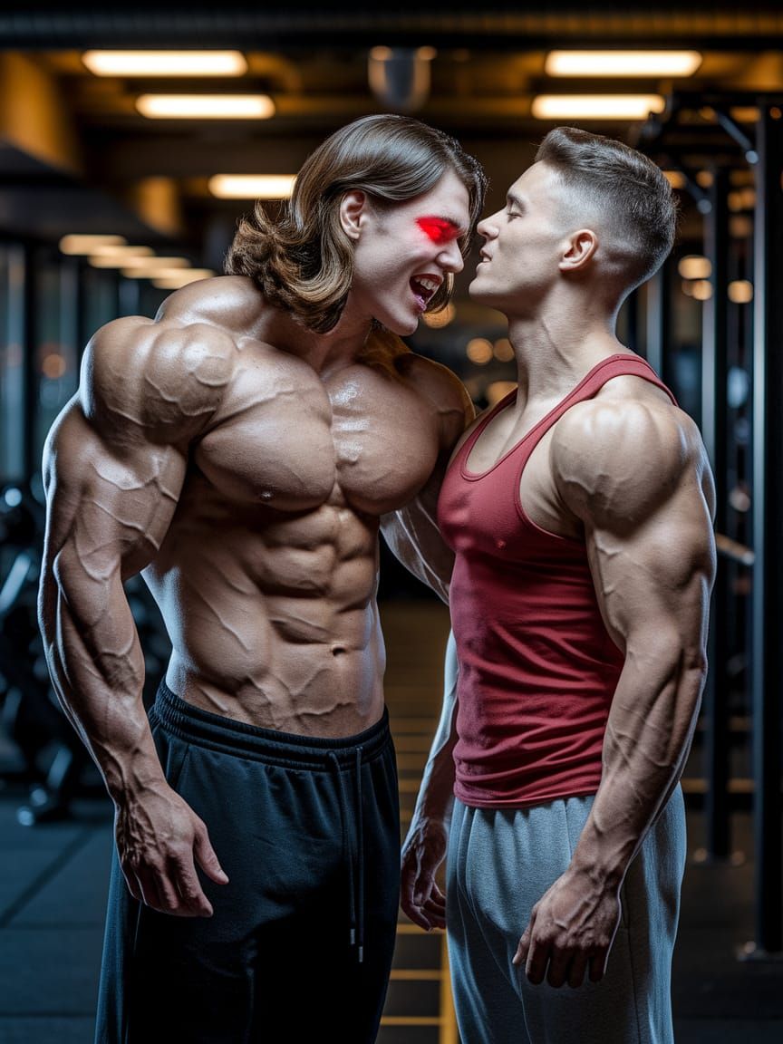 Bite me - Vampire Bodybuilder in Seductive Gym Pose