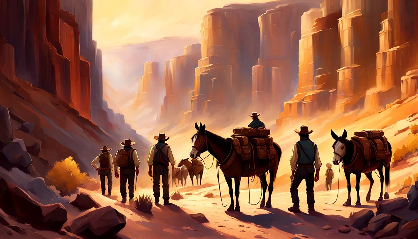 Blues on the Trail - Western Miners Pause to Harmonize Amids...