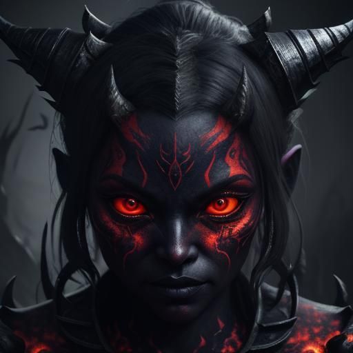 Demon girl - AI Generated Artwork - NightCafe Creator
