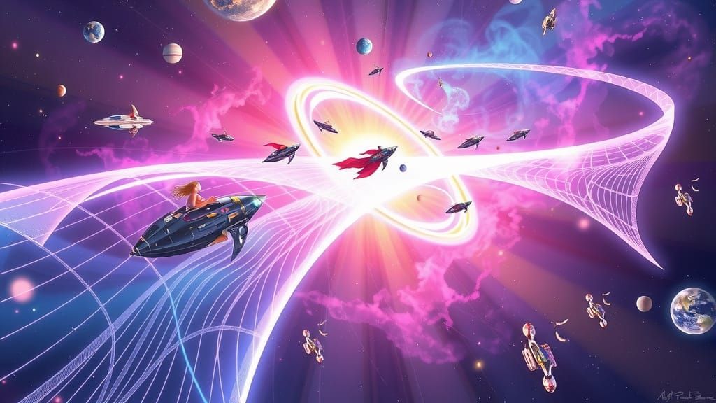 "Celestial Pathways: The Bridge Between Stars"