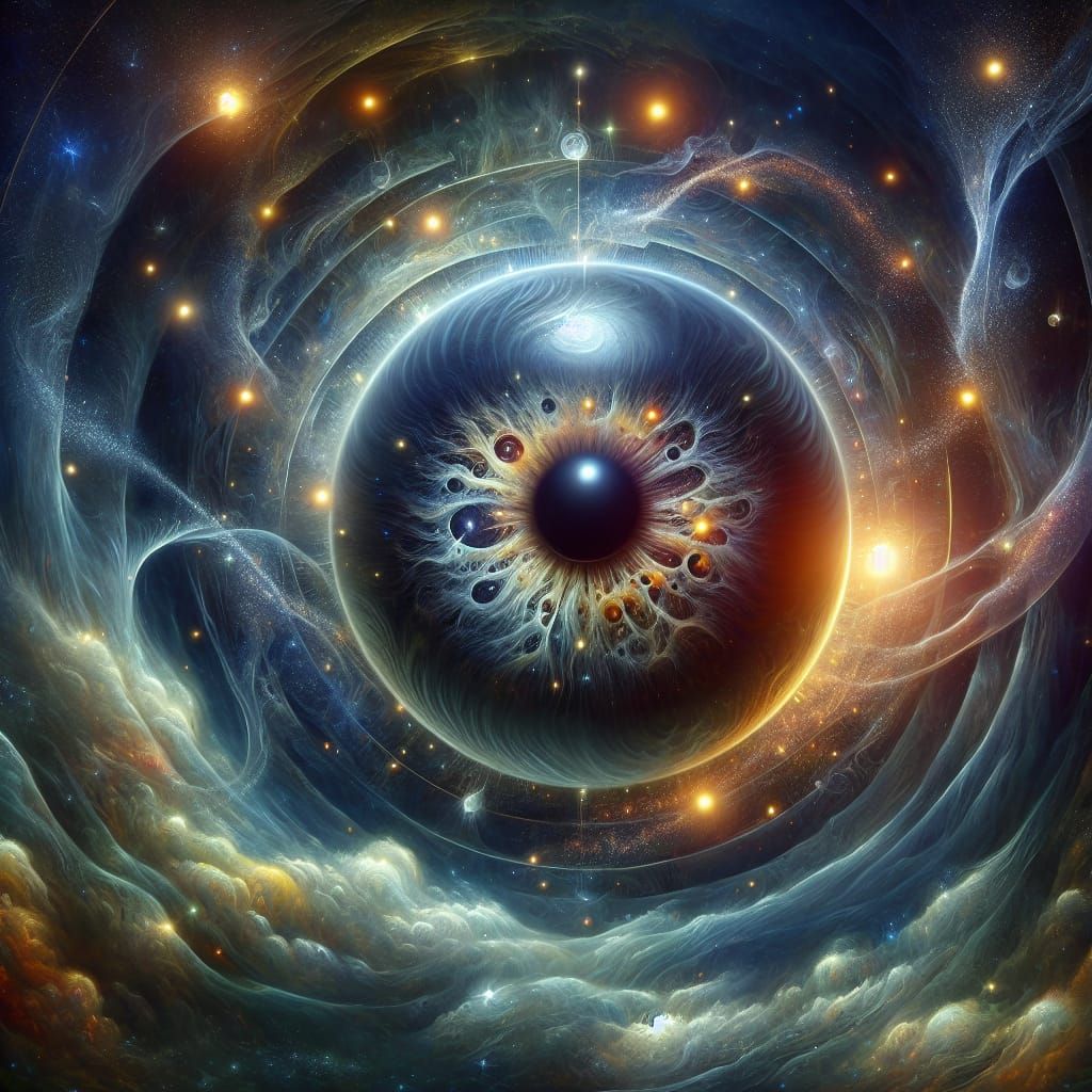 A free-floating magical eyeball drifts in an ethereal realm. - AI ...